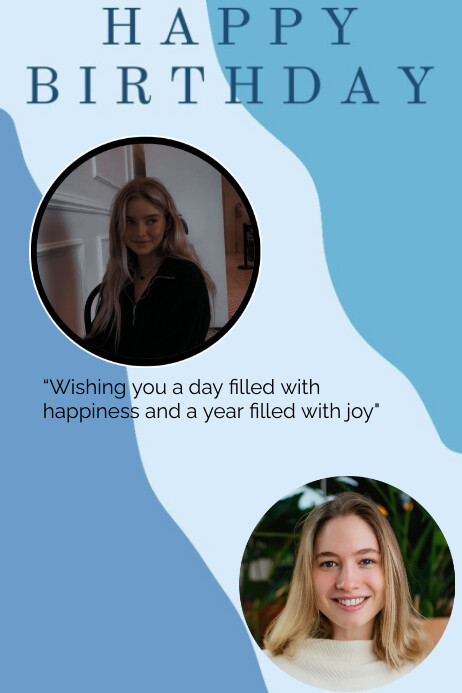 Plantilla de Blue Happy Birthday Poster | PosterMyWall