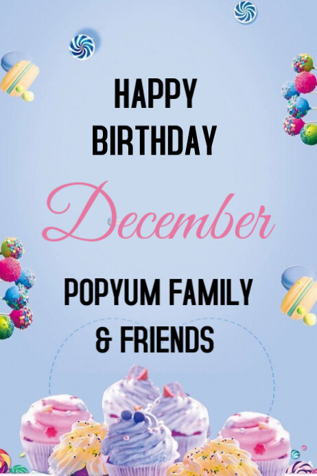 Copy of Blue Happy Birthday Poster | PosterMyWall