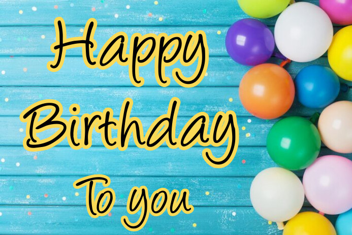 Blue Happy Birthday Poster Templat | PosterMyWall