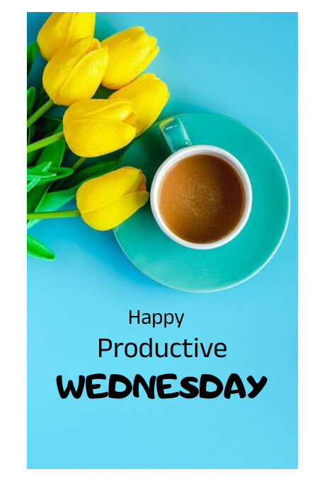 Blue Happy Wednesday Template Tabloid | PosterMyWall