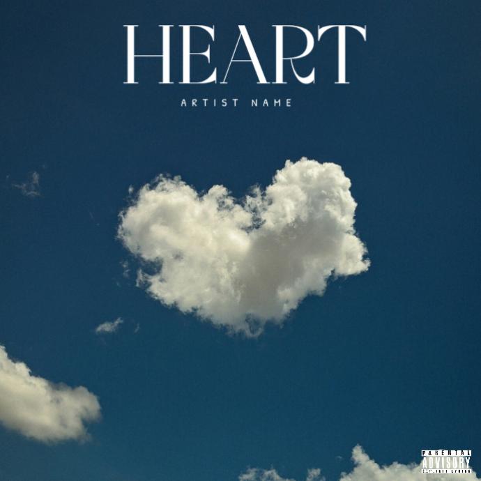 Blue Heart Mixtape Album Cover Album Cover Template | PosterMyWall