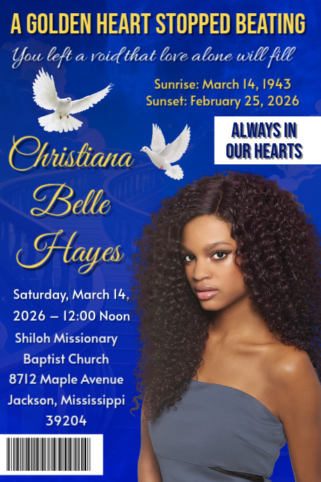 Plantilla de Blue Heaven stairs Funeral Flyer Memorial Flyer | PosterMyWall