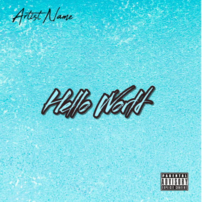 Copy of Blue Hello Album Cover | PosterMyWall