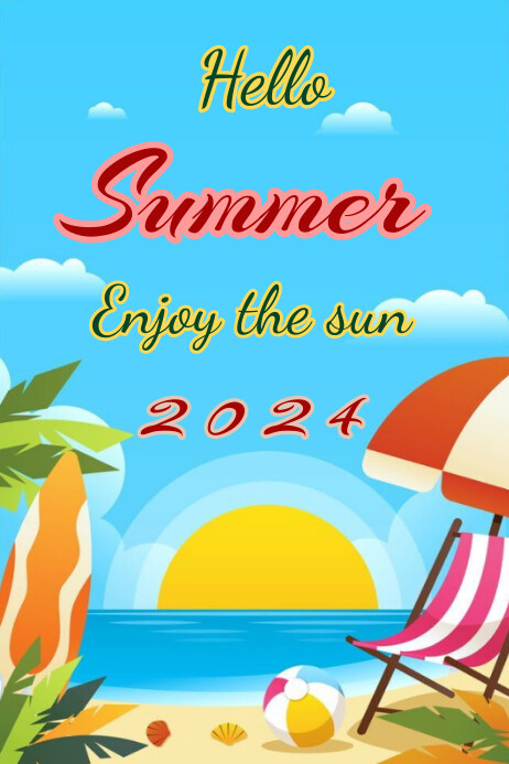 Copy of Blue Hello Summer 2024 Poster | PosterMyWall