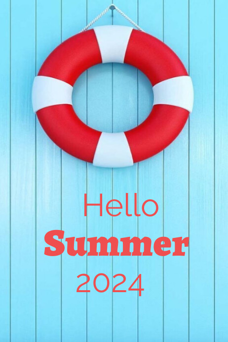 Blue Hello Summer Poster Template | PosterMyWall