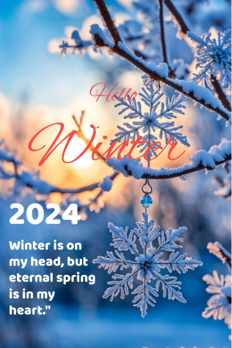 Copy of Blue Hello Winter 2024 Poster | PosterMyWall