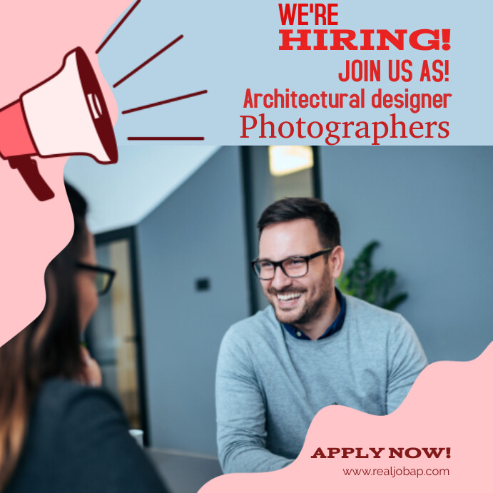 Blue Hiring Job Post Flyers Templates Best Fo | PosterMyWall
