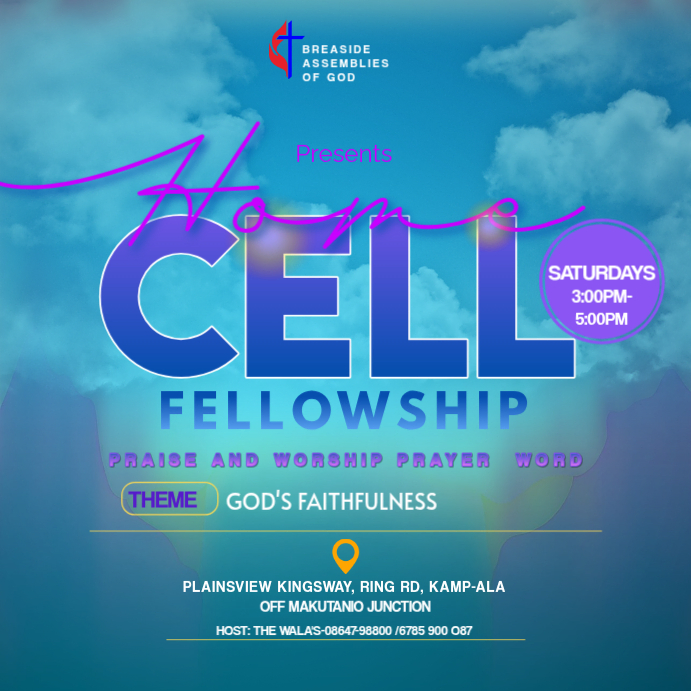 Copy of Blue Home Cell Fellowship Instagram Post | PosterMyWall