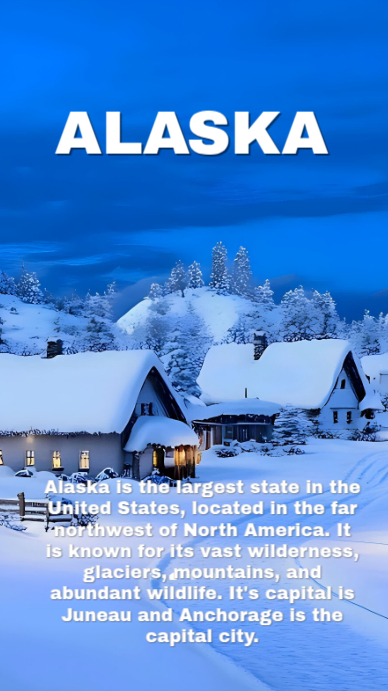 Blue Illustrative Alaska Instagram Story Template | PosterMyWall