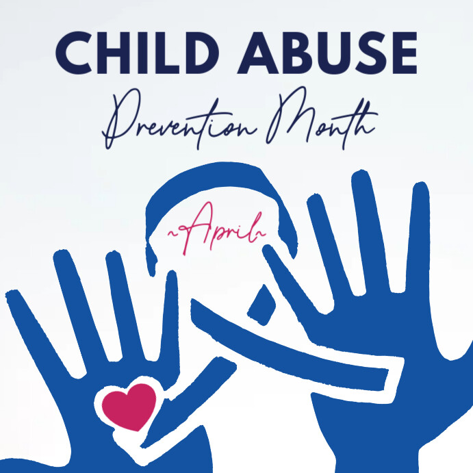 Plantilla de blue Illustrative April Is Child Abuse Prevention Month ...