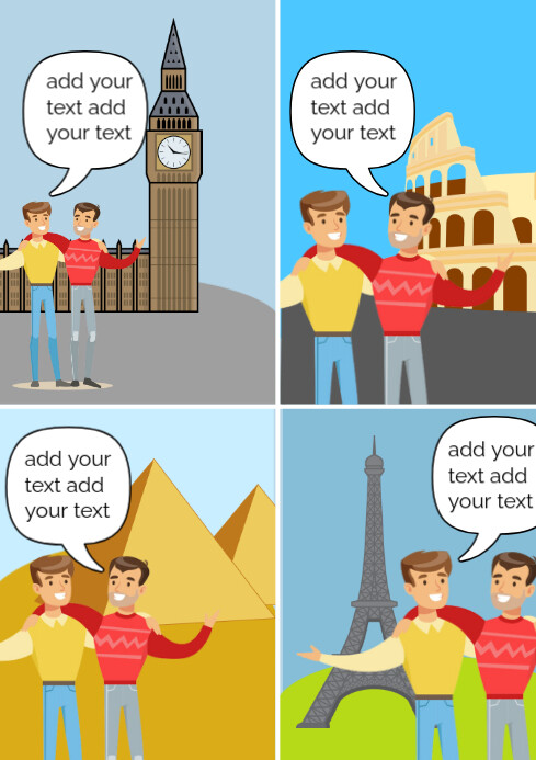 Copy of Blue Illustrative Comic Cartoon Story Talk Quotes A4 | PosterMyWall