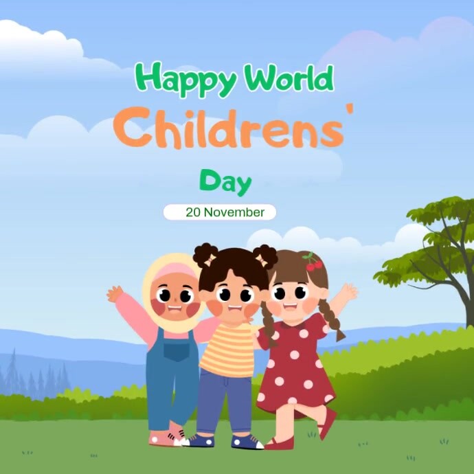 Copy of Blue Illustrative Happy Universal Children's Day Instagram Post ...