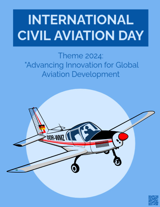 Blue Illustrative International Civil Aviation Day Flyer (us Letter ...