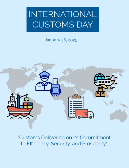 Copy of Blue Illustrative International Customs Day Flyer (us Letter ...