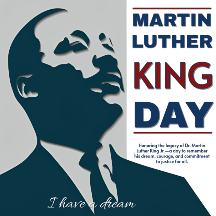 Copy of Blue Illustrative Martin Luther King Day Instagram Post – Mlk ...