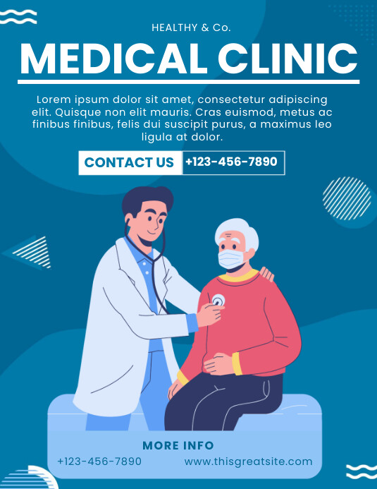 Copy of Blue Illustrative Medical Clinic Flyer (us Le | PosterMyWall