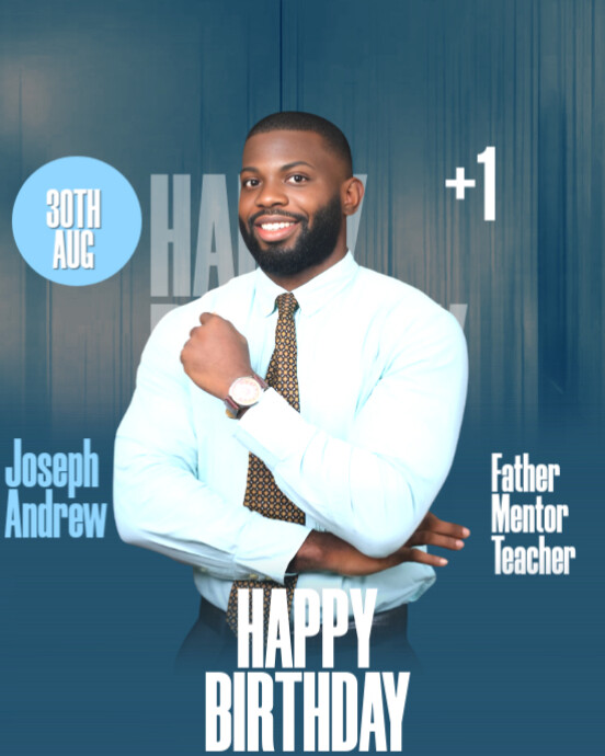 Copy of Blue Illustrative Men Birthday Design Template Instagram ...