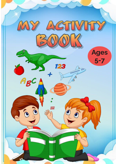 Copy of Blue Illustrative My Activity Book A4 | PosterMyWall