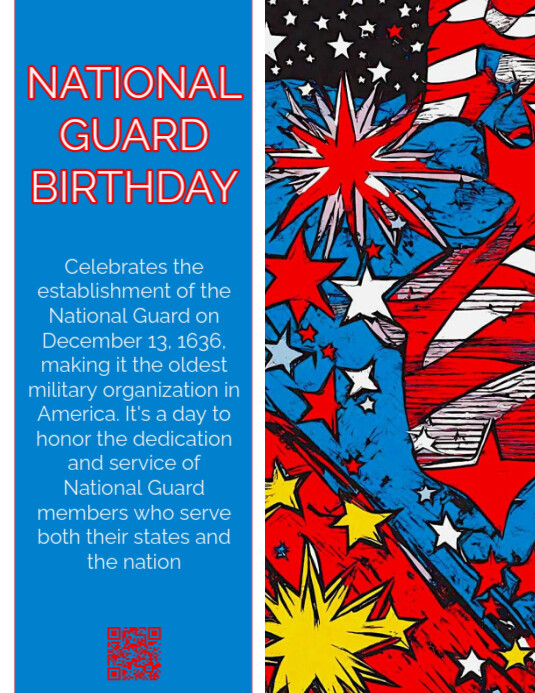 Copy of Blue Illustrative National Guard Birthday Flyer (us Letter ...