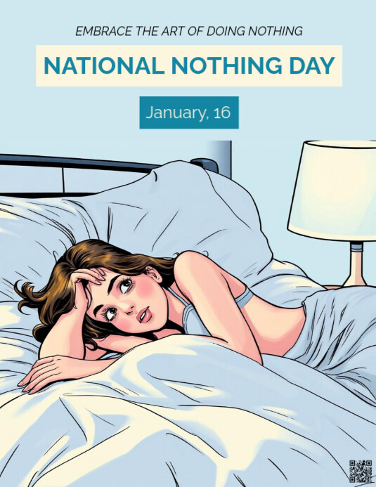 Copy of Blue Illustrative National Nothing Day Flyer (us Letter) | PosterMyWall