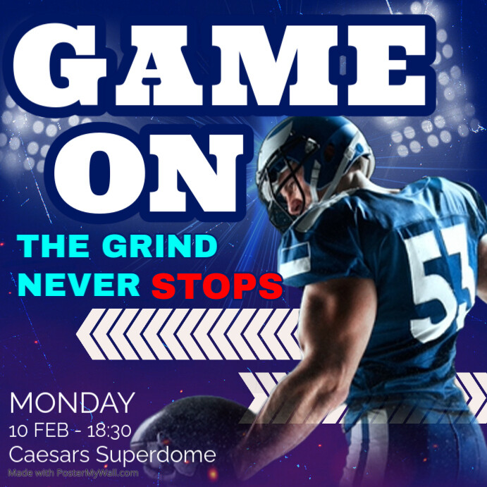 Blue Illustrative Nfl Football Eagles And Kansas City Chiefs Instagram ...