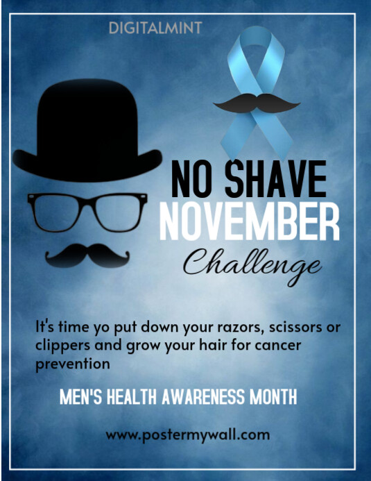 Copy of Blue Illustrative No Shave November Flyer (us Letter ...