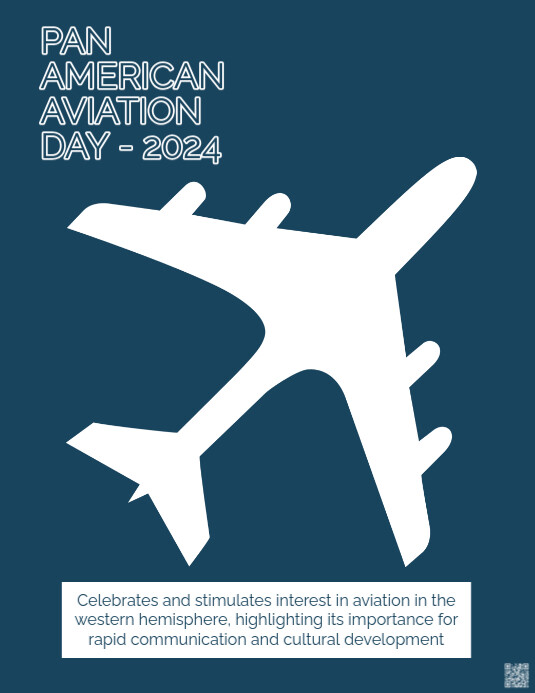 Blue Illustrative Pan American Aviation Day Flyer (us Letter) Template ...