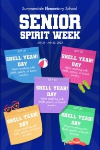 Senior Spirit Week Template | PosterMyWall
