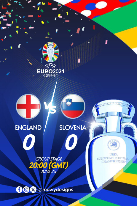 Copy of Blue Illustrative Uefa Euro 2024 Fixture Post | PosterMyWall