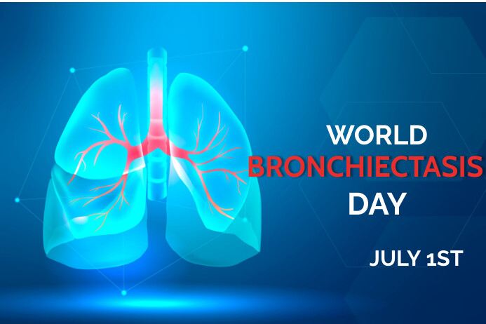 Blue Illustrative World Bronchiectasis Day P Template | PosterMyWall