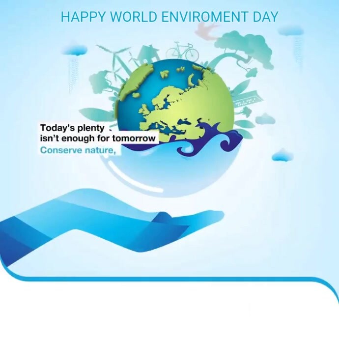 Blue Illustrative World Enviroment Day Instag Template | PosterMyWall