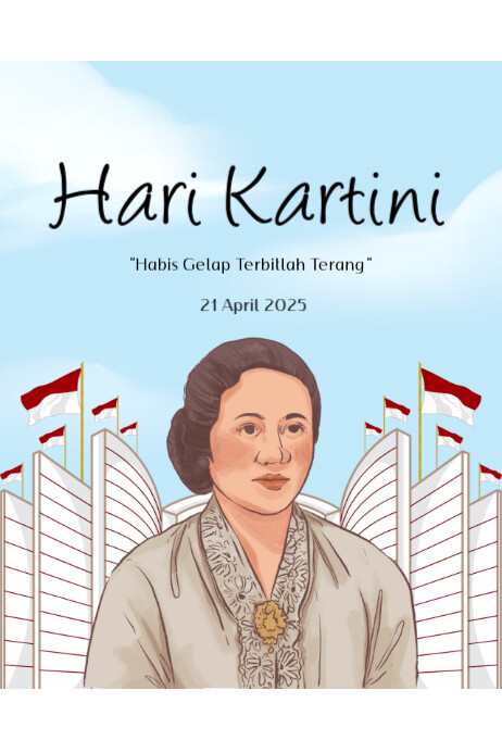 Plantilla de Blue Ilustratif Kartiniday Poster | PosterMyWall
