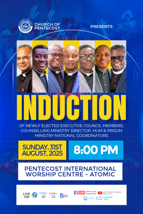 Copy of Blue Induction Service Church Flyer Poster | PosterMyWall