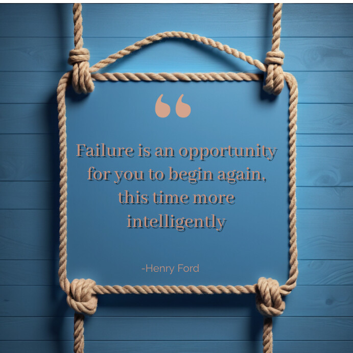 Blue inspirational quotes to achieve success Template | PosterMyWall