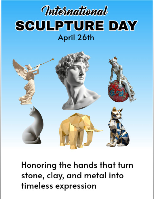 Copy of Blue International Sculpture Day Celebration Flyer (us Letter ...