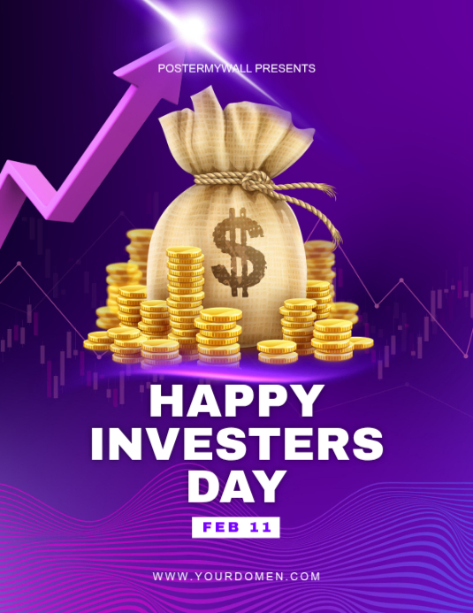 Blue Investors Day Flyer Template | PosterMyWall