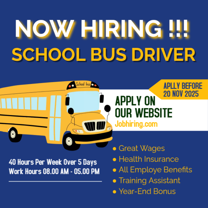 Blue Job Hiring Instagram Post Template | PosterMyWall