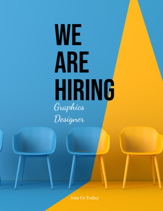 Blue Job Recruitment Flyer Template | PosterMyWall