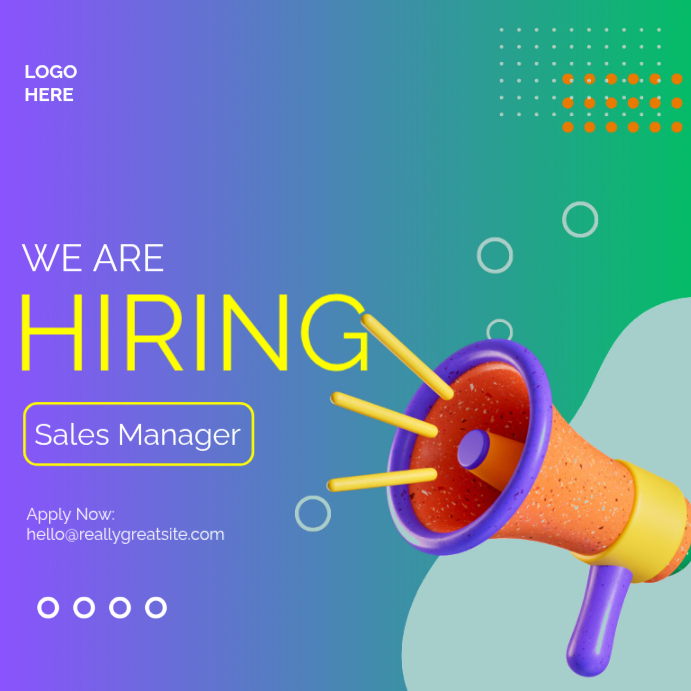 Blue Job Recruitment Instagram Post Template | PosterMyWall