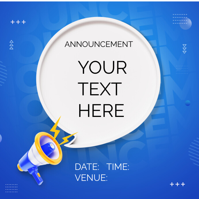 Copy of Blue Joyful Announcement Template Instagram P | PosterMyWall