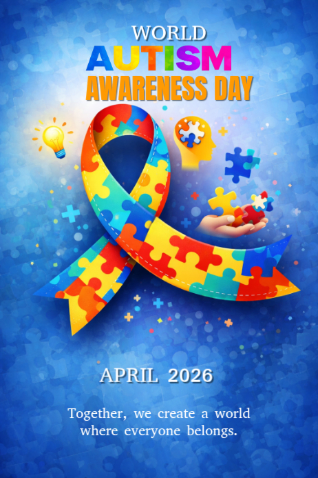 Copy of Blue Joyful Autism Awareness Poster | PosterMyWall