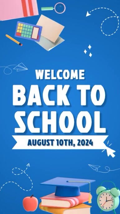 Blue Joyful Back To School Instagram Story Template | PosterMyWall