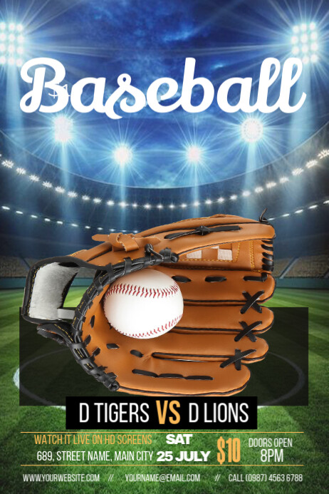 Copy of Blue Joyful Baseball Poster | PosterMyWall