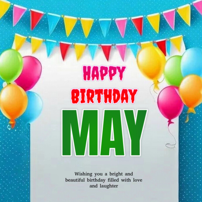 Plantilla de Blue Joyful Birthday Card Logo | PosterMyWall