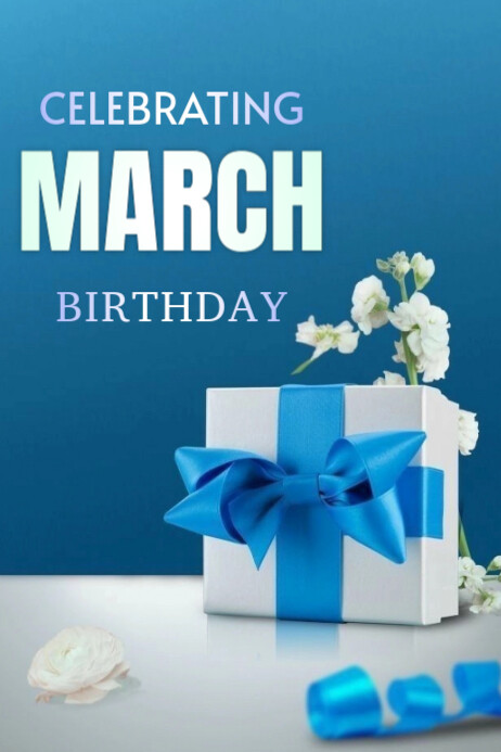 Copy of Blue Joyful Birthday Card Poster | PosterMyWall