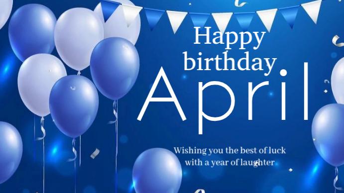 Blue Joyful Birthday Celebration Digital Display Template | PosterMyWall