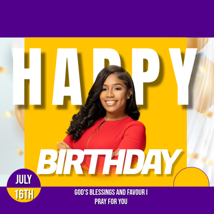 Blue Joyful Birthday Celebration Instagram Post Template | PosterMyWall