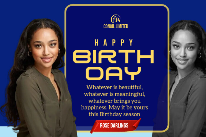 Blue Joyful Birthday Poster Template | PosterMyWall