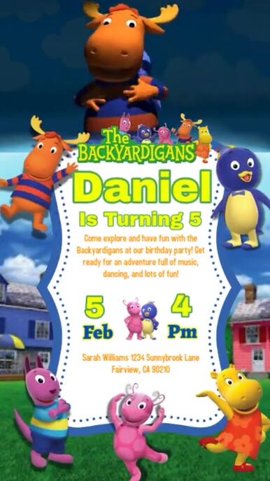 Blue Joyful Blue Joyful Animated Invitation With The Backyardigans ...