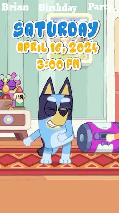 Copy of Blue Joyful Brian Birthday Party Instagram Reel | PosterMyWall